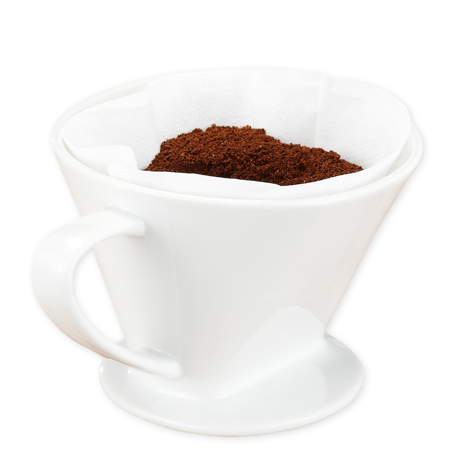 Permanent Kaffee Filter Aufsatz Keramik Porzellan Kaffeebereiter Weiß ...